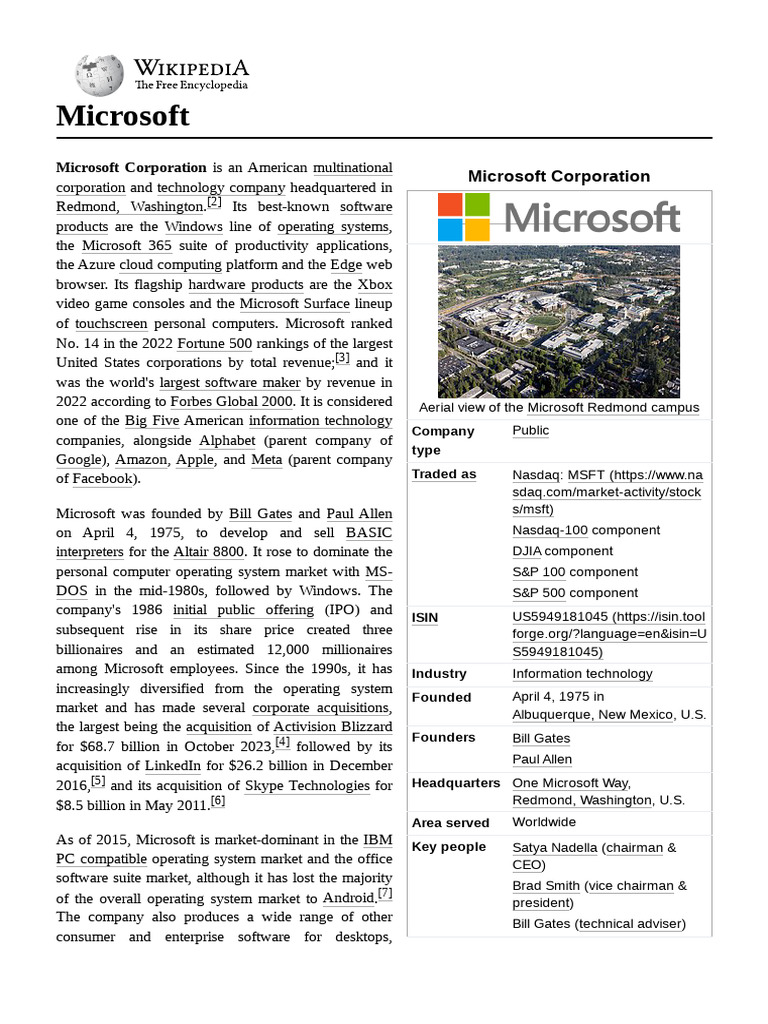 Microsoft | PDF | Microsoft | Microsoft Windows