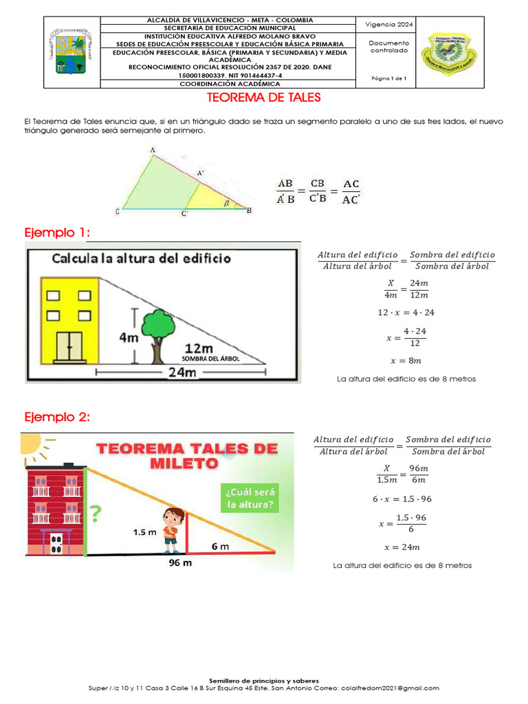Teorema de Thales 9 | PDF | Euclides | Matemática Elemental