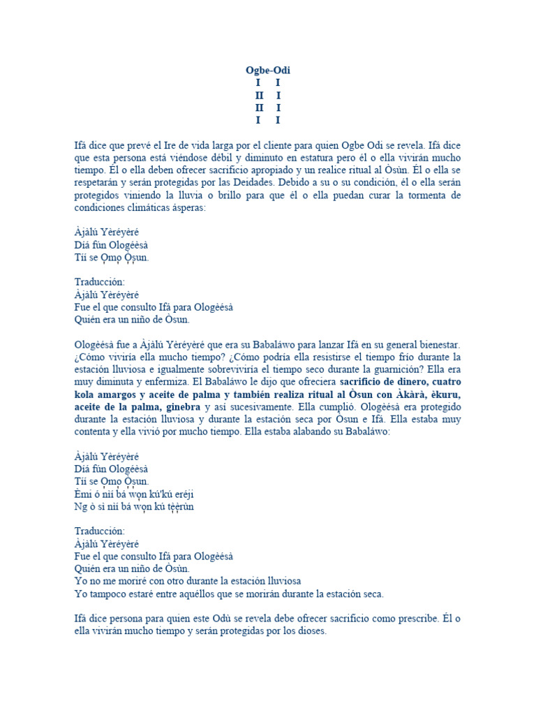 04 Ogbe Odi | PDF | Menstruación | El embarazo