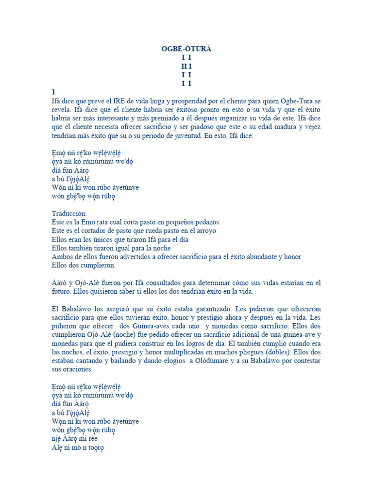 13 Ogbe Otua (Ogbe Alara) | PDF