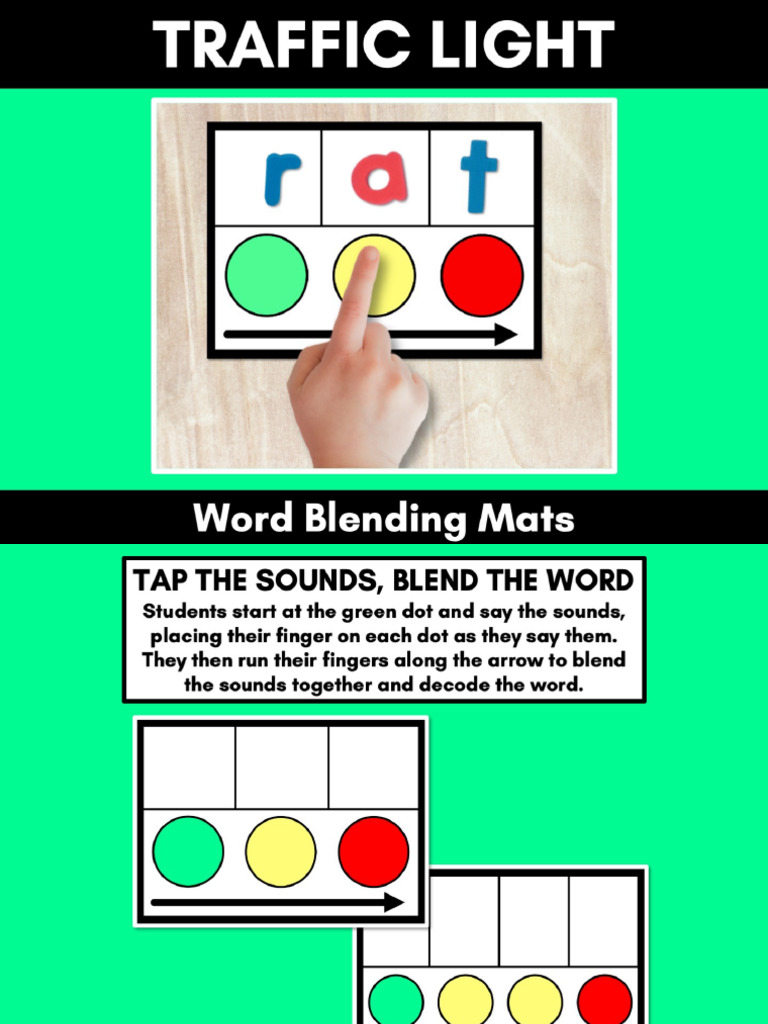 Traffic Light Word Blending Mats | PDF