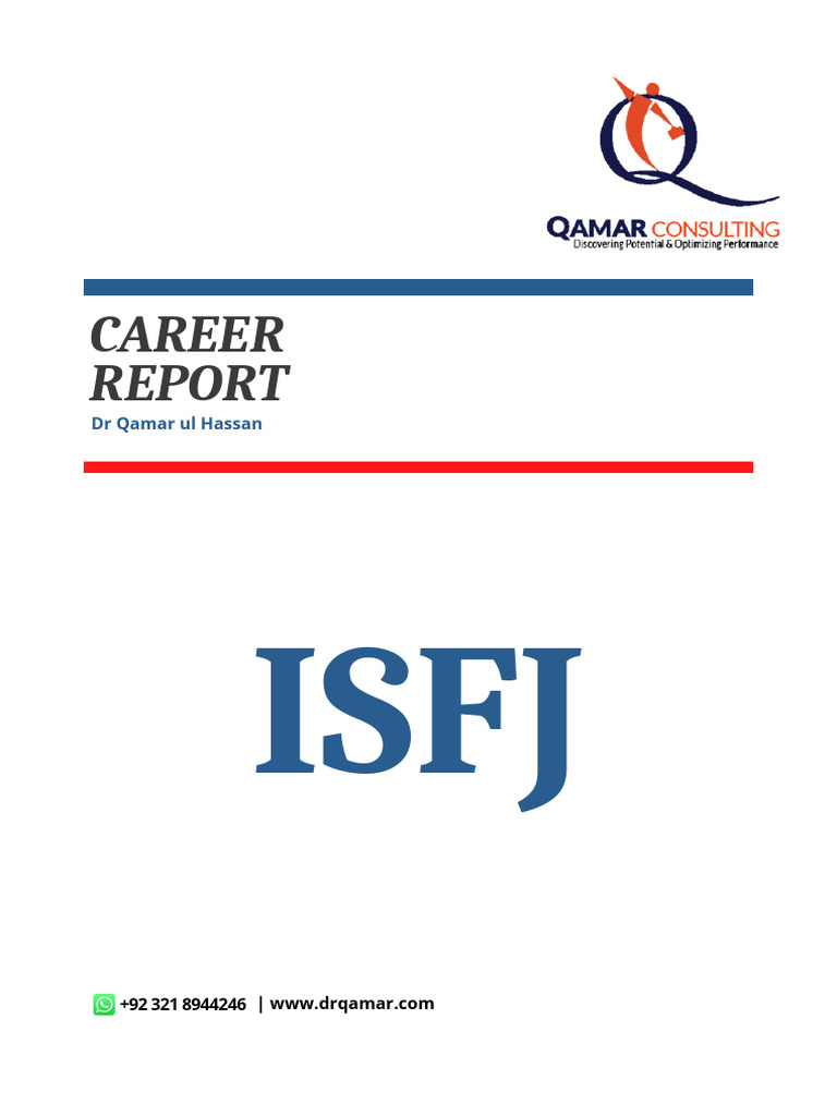 Isfj Career Report | PDF | Nursing | Physical Therapy
