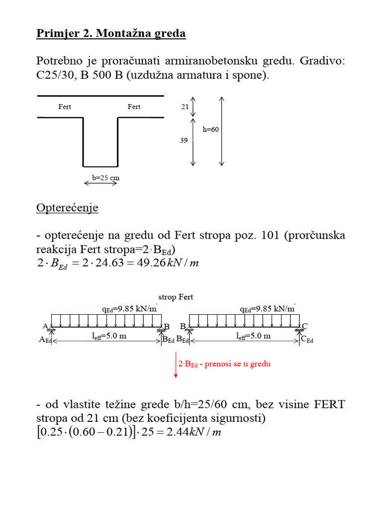 MK Primjer-P02-Montažna Greda | PDF