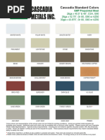 Color Chart: Pac-Clad Metallic Colors | PDF | Chemistry | Building ...