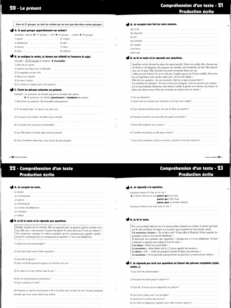 Cahier D'autonomie JE PARLE JE PRATIQUE LE FRANCAIS Méthode de Post ...