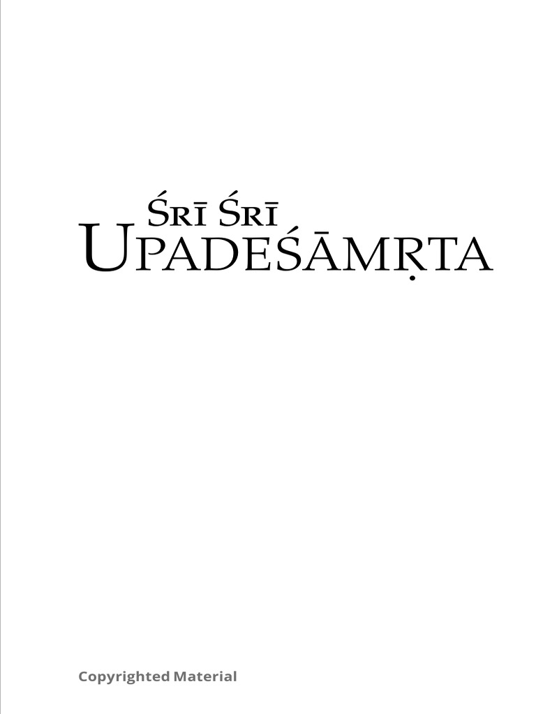 Upadesamrta Limited Single | PDF | Grammatical Tense | Translations