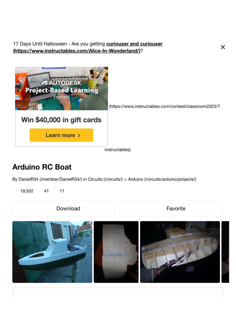 Arduino RC Boat: 8 Steps - Instructables | PDF | Electricity | Electrical Engineering