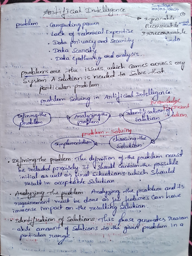 Artifical Intelligence Notes | PDF