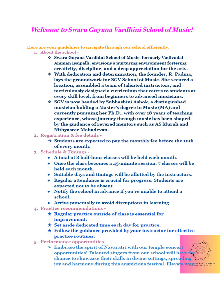 SGV Guidelines | PDF | Behavior Modification | Learning