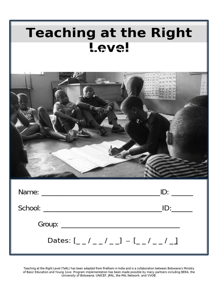 TaRL Facilitator Field Guide | PDF | Multiplication | Numbers