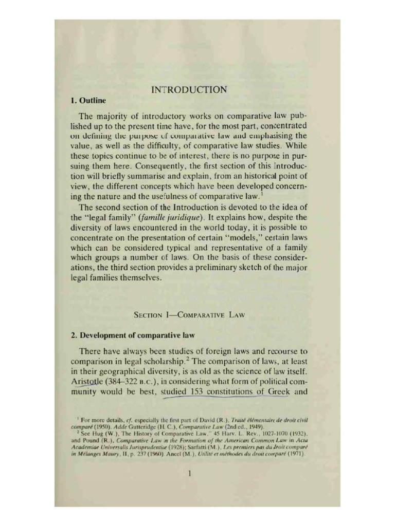 Rene David John E. C. Brierley Major Legal Systems in The World Today ...