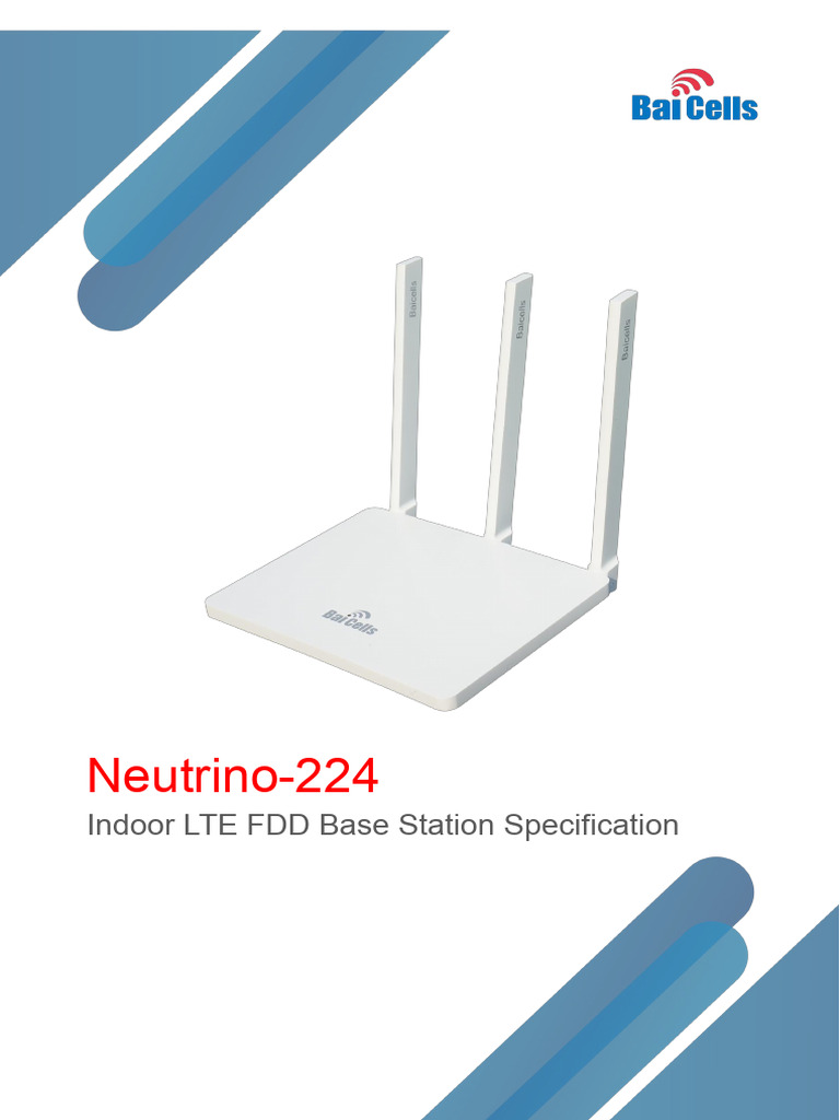 LTE Indoor Base Station Specs | PDF | Lte (Telecommunication ...