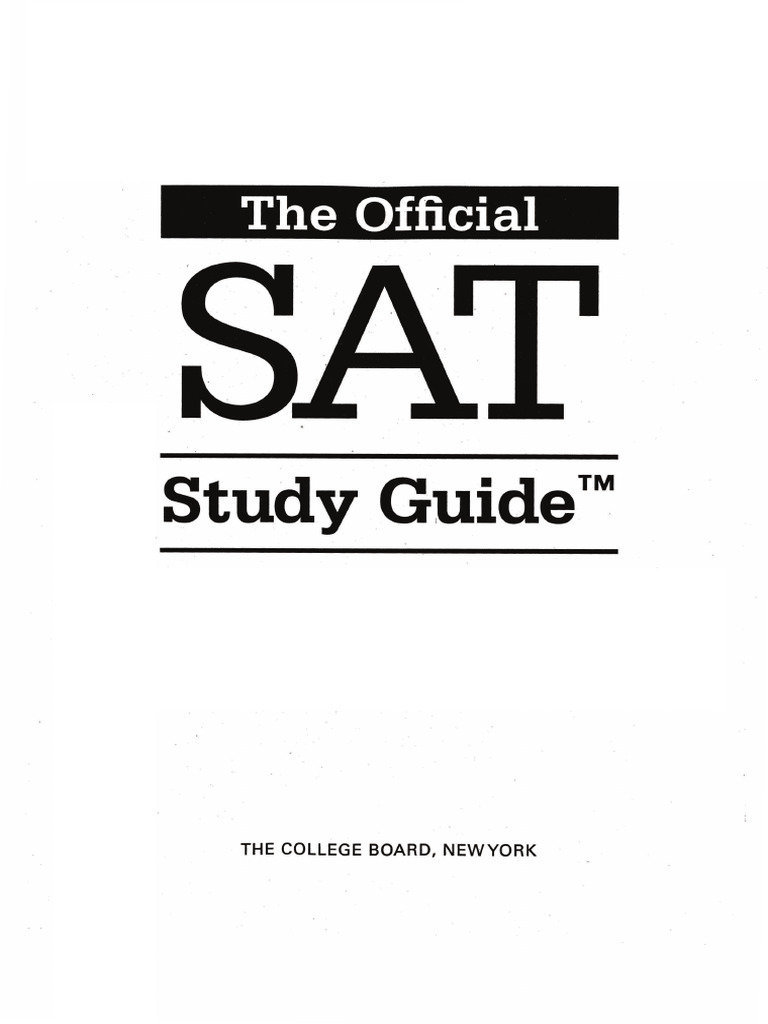 The Official Sat Study Guide PDF Free | PDF