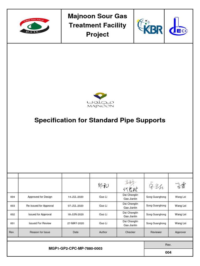 Standard Pipe Support Drawings | PDF | Pipe (Fluid Conveyance) | Welding