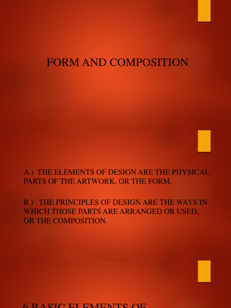 FORM AND COMPOSITIONz | PDF | Composition (Visual Arts) | Color