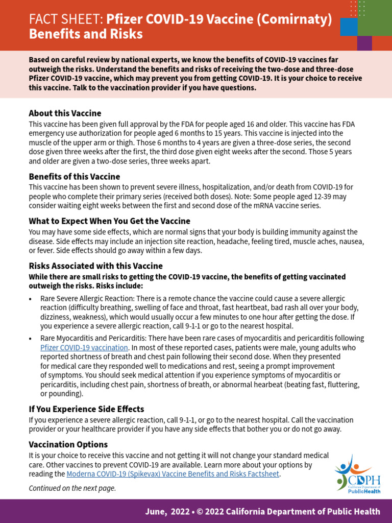 Pfizer Factsheet en | PDF | Vaccines | Pediatrics