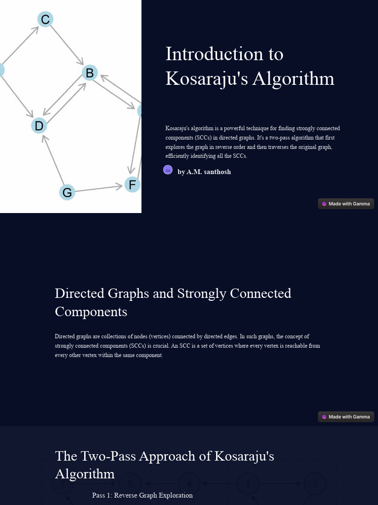 Introduction To Kosarajus Algorithm | PDF | Applied Mathematics | Combinatorics