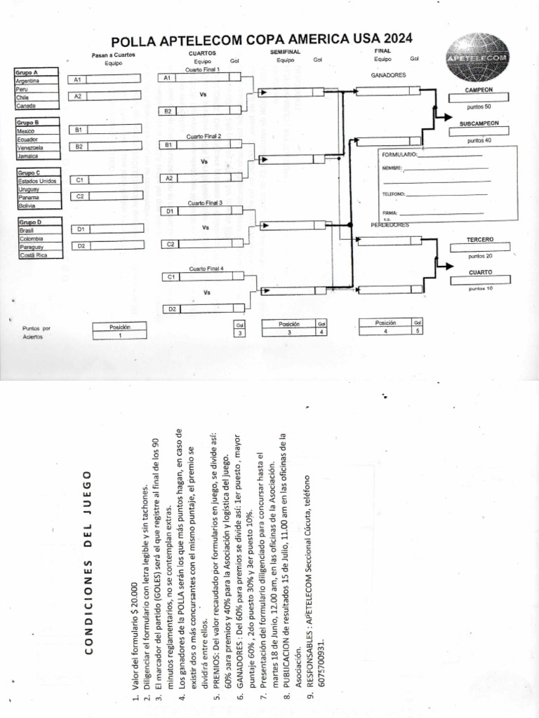 Polla_Copa America 2024 | PDF