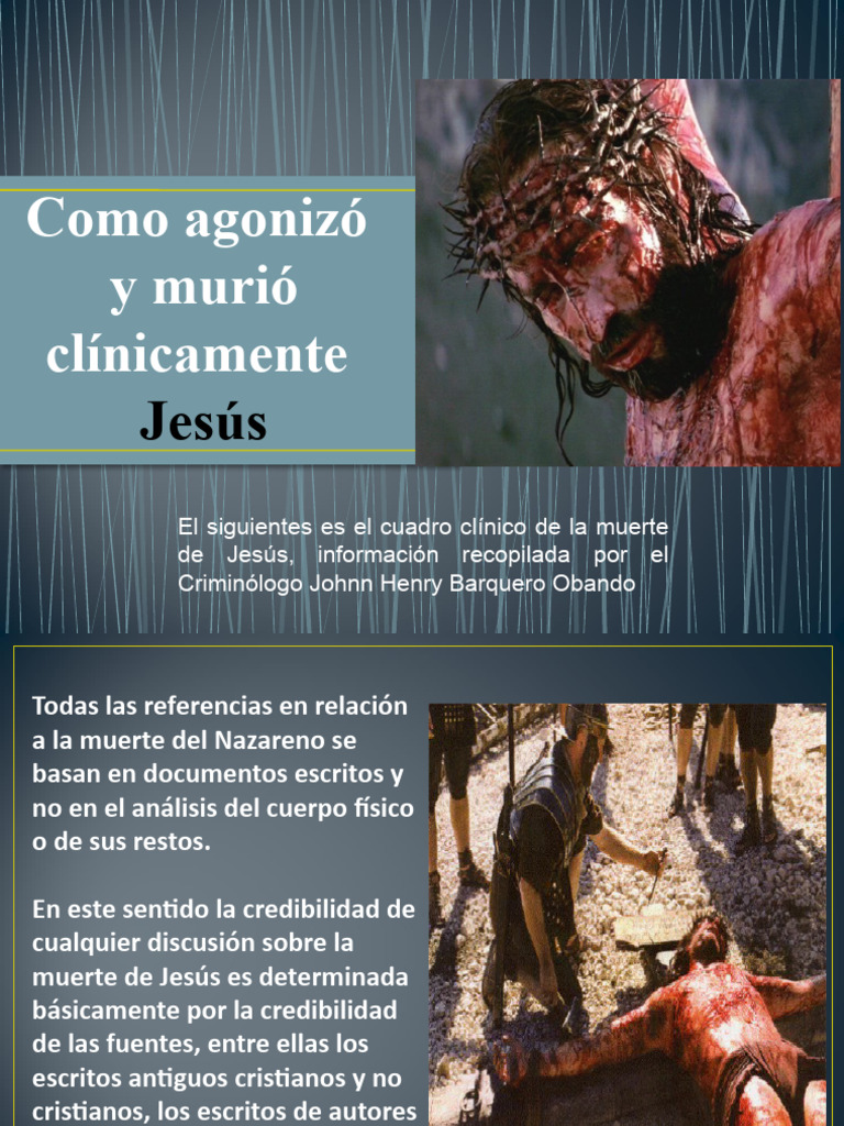 COMO FUE LA MUERTE DE JESUS | Descargar gratis PDF | Jesús | Sistema respiratorio
