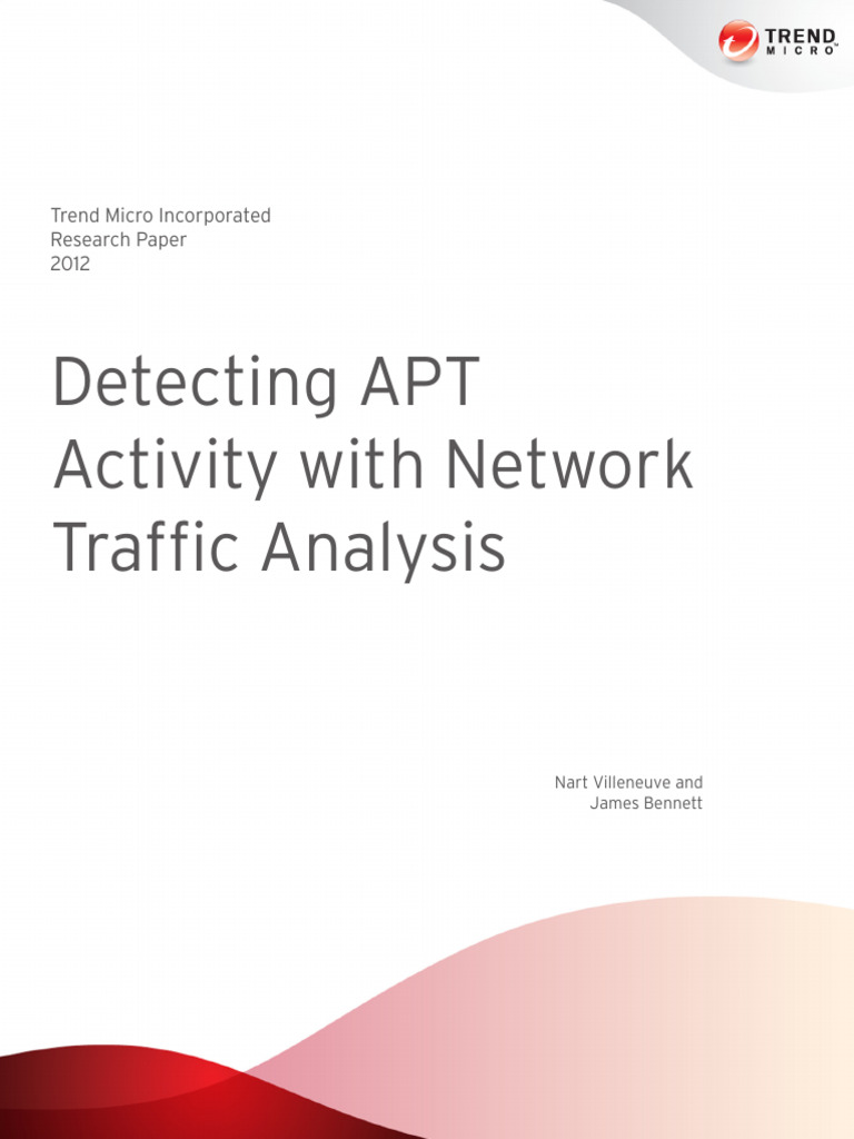 WP Detecting Apt Activity With Network Traffic Analysis | PDF | Malware | Computer Network