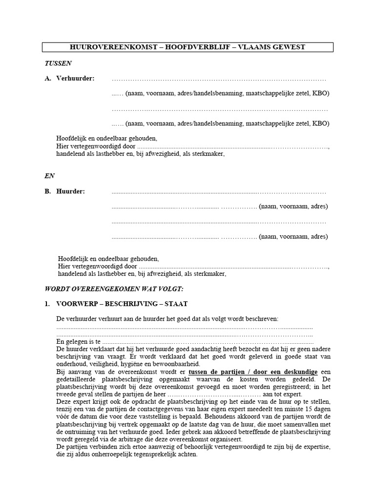 4 Huurovereenkomst | PDF