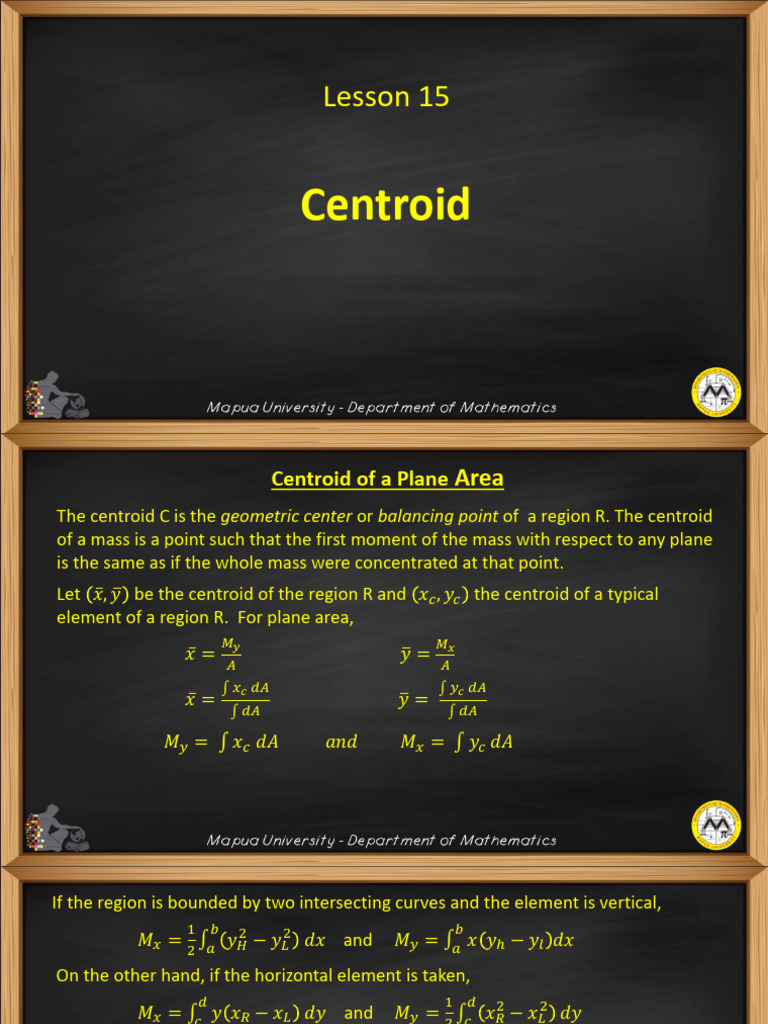 Lesson 15 Centroid | PDF | Euclid | Geometric Shapes