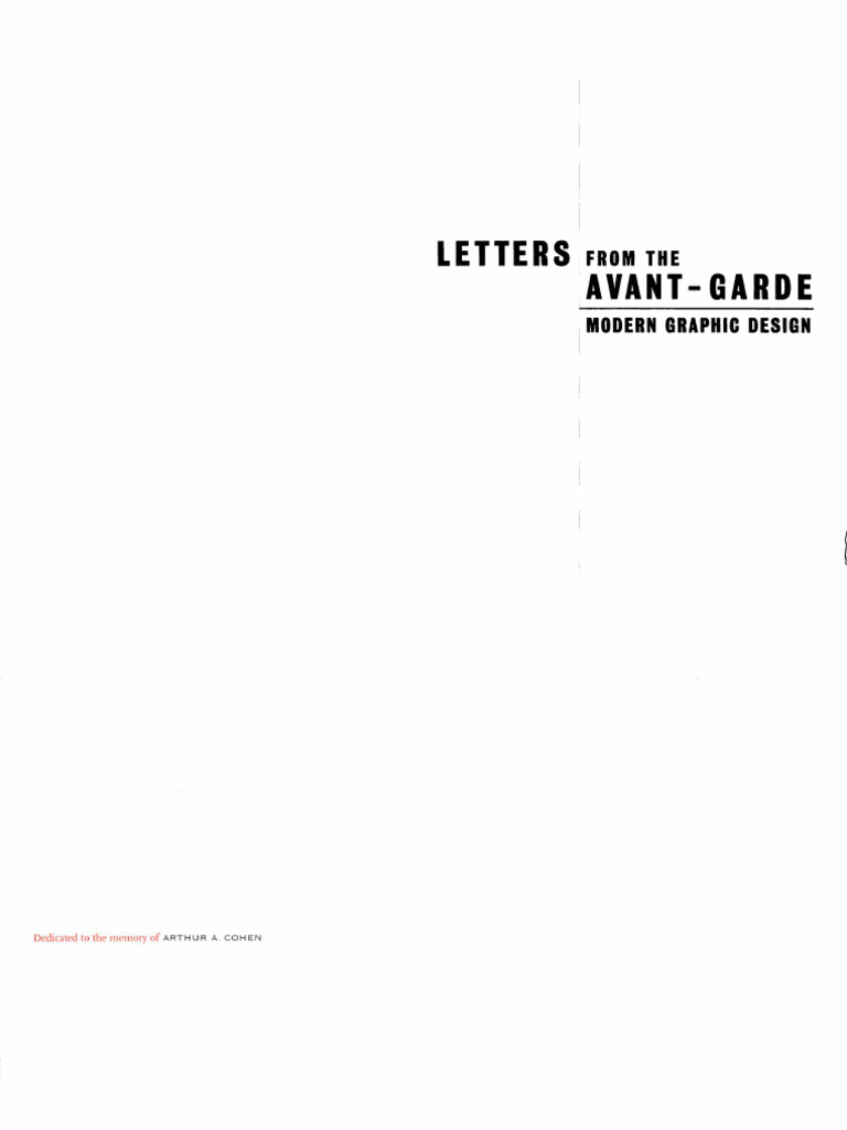 Letters From The Avant Garde | PDF