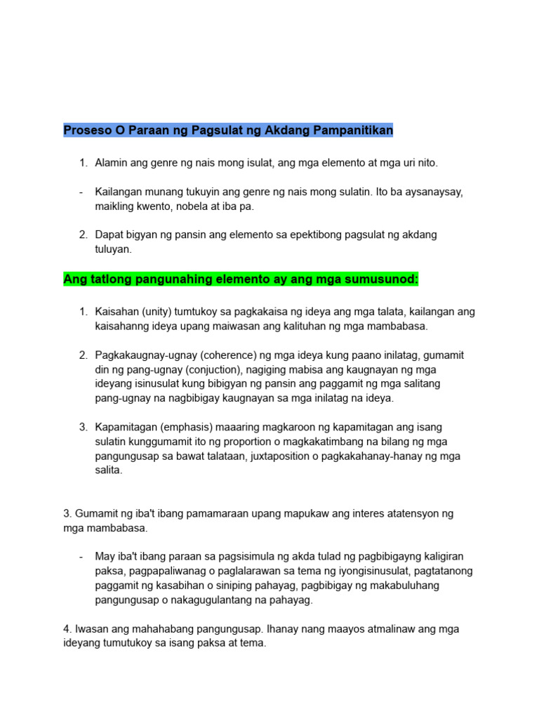 Kahulugan, Kahalagahan at Layunin NG Pagsulat | PDF