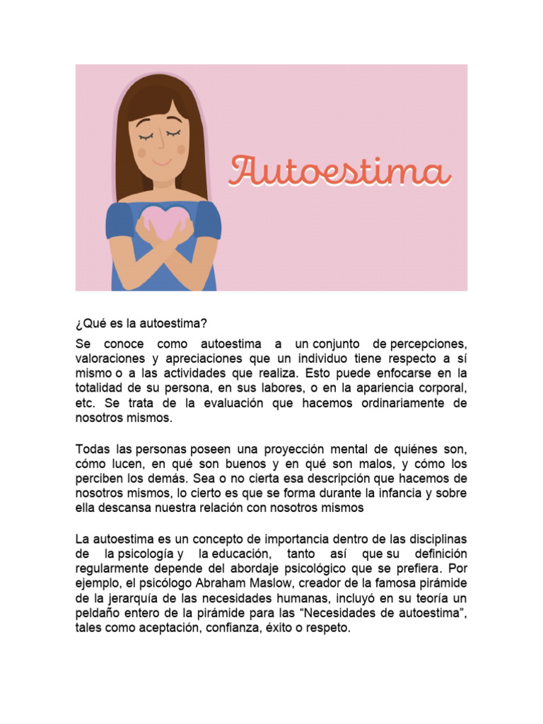 Qué Es La Autoestima | PDF | Autoestima | Sicología