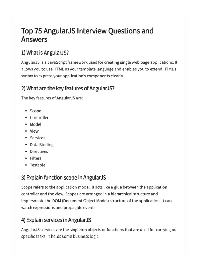Angular Interview Questions | PDF