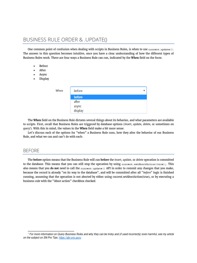 Business Rule Types, Order, and Update | PDF | Ajax (Programming) | Dynamic Web Page
