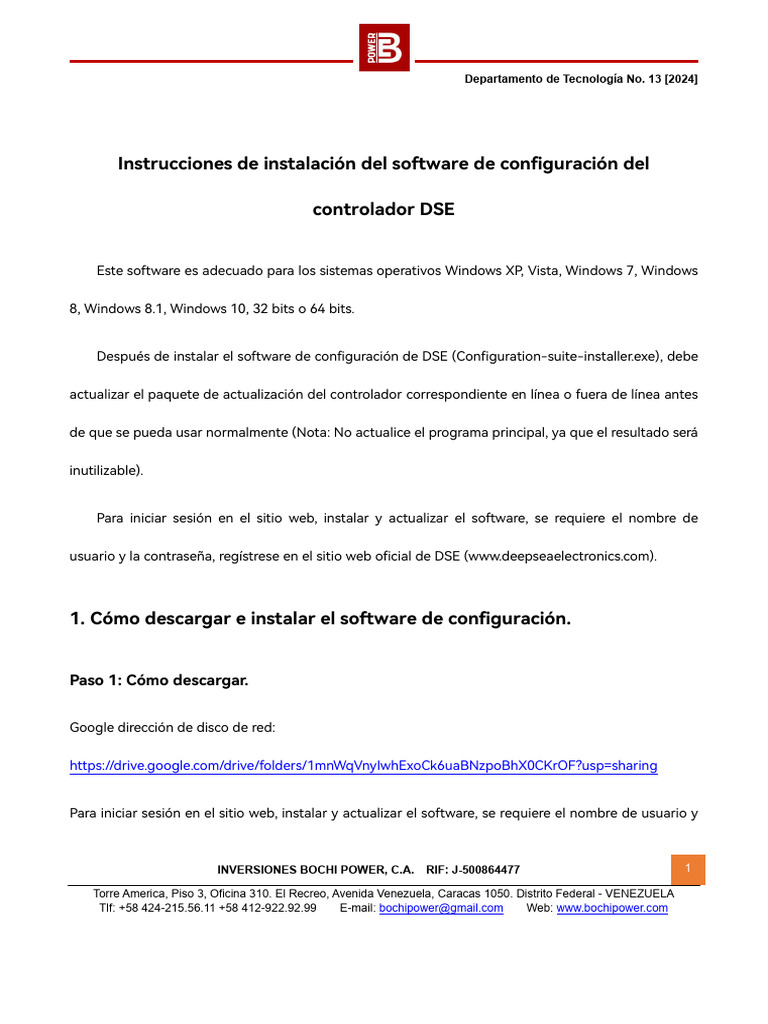 Instrucciones de Instalación Del Software DSE - BOCHI POWER | PDF | Microsoft Windows | Software