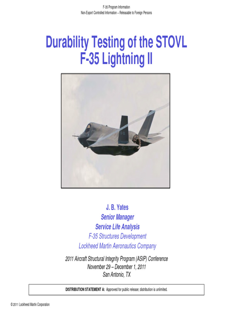 Durability Testing of The STOVL F-35 Lightning | PDF | Lockheed Martin ...