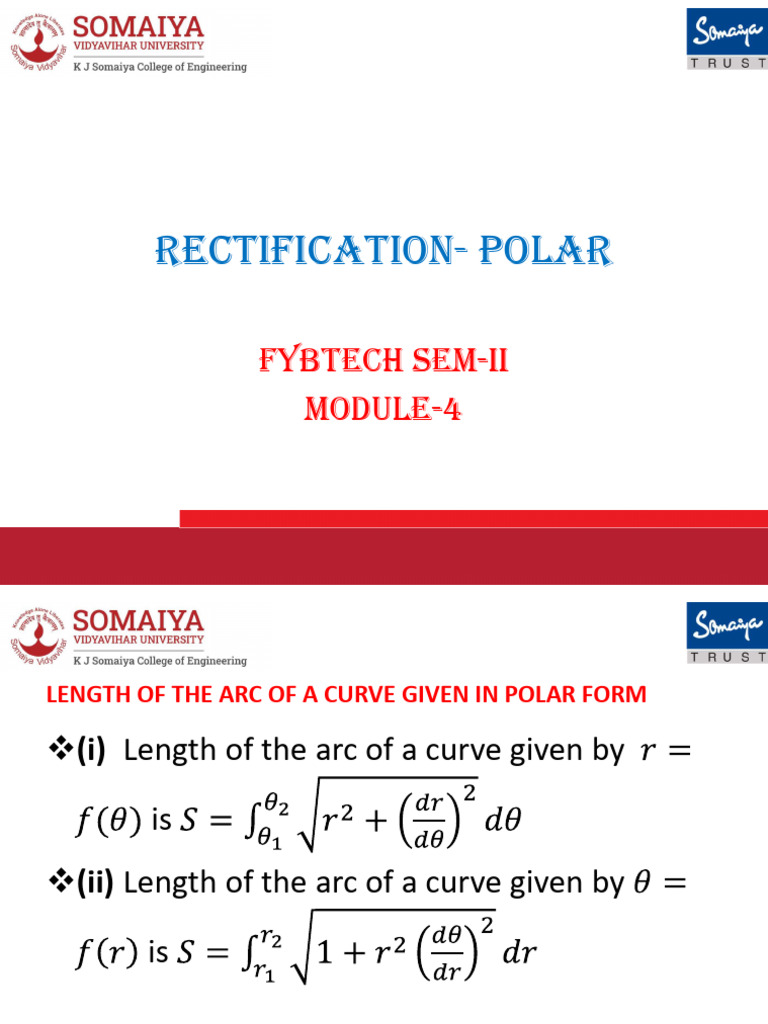3.rectification (Polar Form) | PDF | Curve | Elementary Mathematics