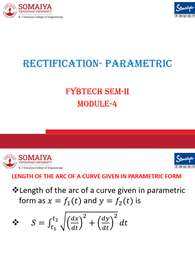 2.rectification (Parametric Form) | PDF | Curve | Analytic Geometry