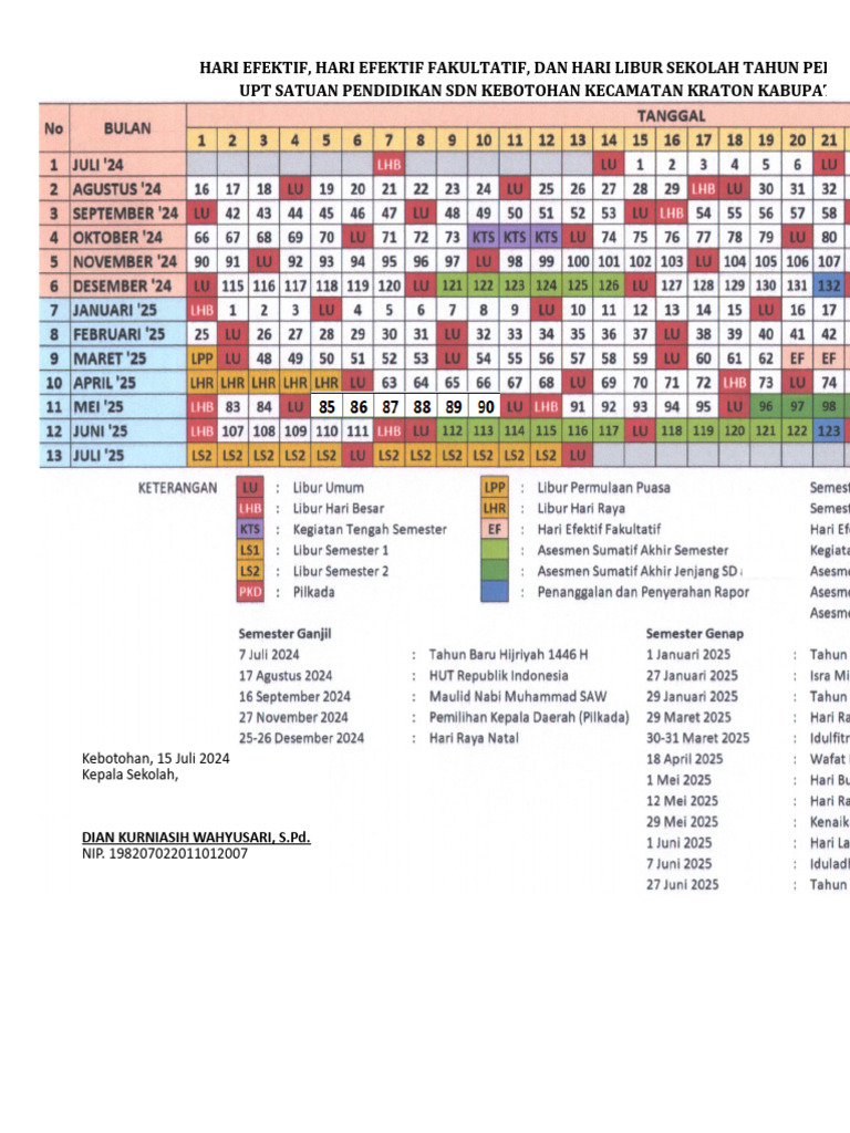 Analisis Kaldik 2024-2025 | PDF