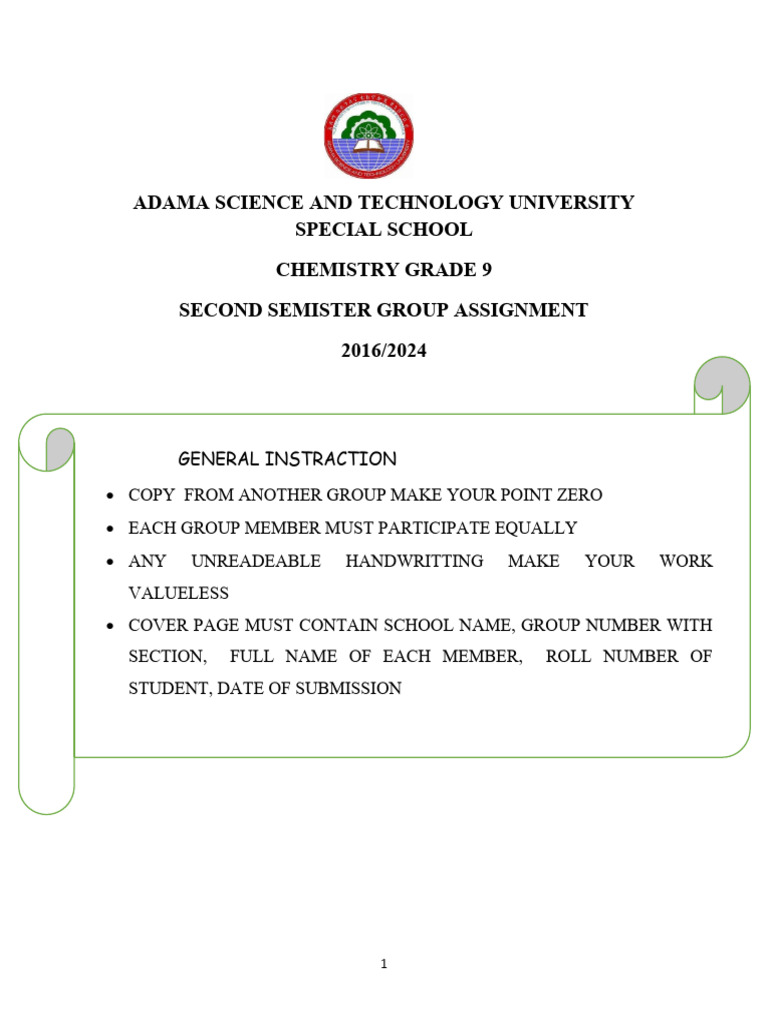2nd Sem Ass Chem | PDF | Chemical Elements | Periodic Table