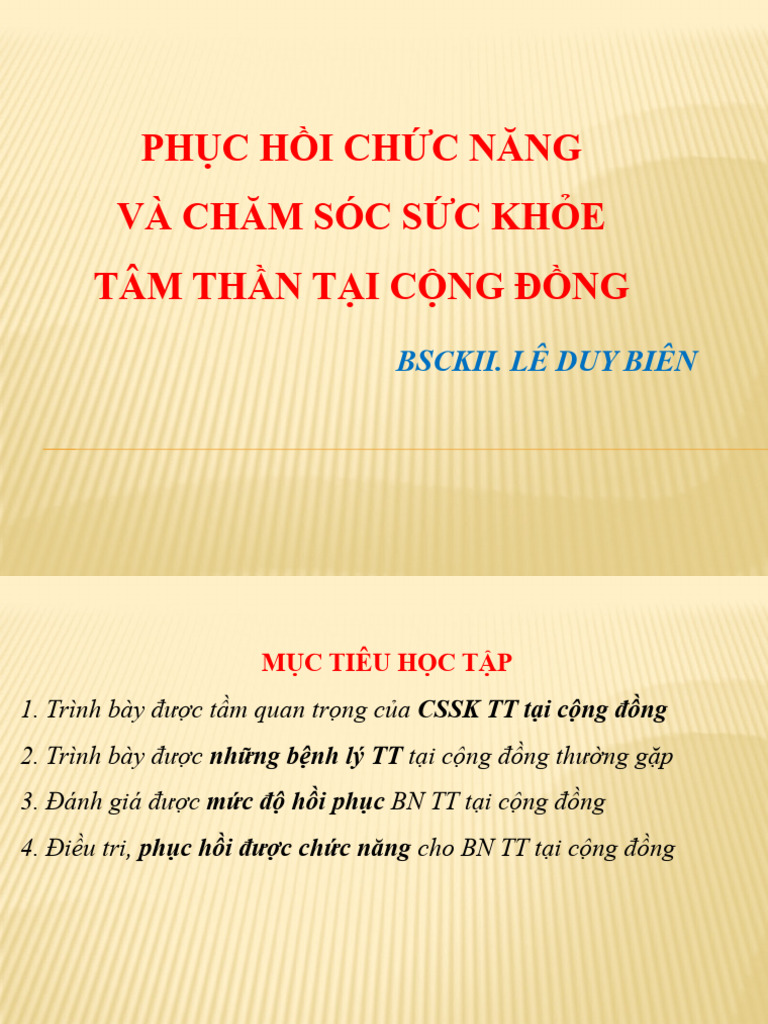 Phuc Hoi Chuc Nang Va CSSK TTCD | PDF