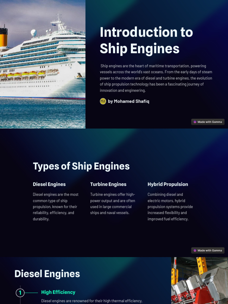 Types of Ship Engines Explained | PDF | Marine Propulsion | Engines