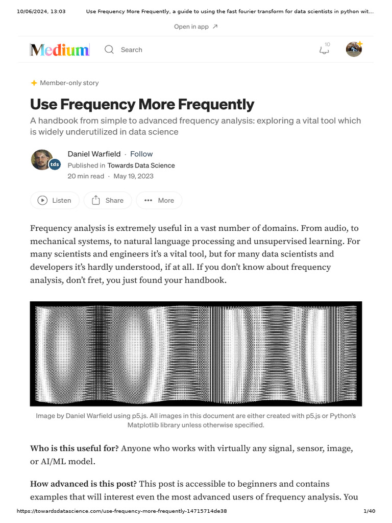Use Frequency More Frequently, A Guide To Using The Fast Fourier ... Use Frequency More Frequently, A Guide To Using The Fast Fourier ...