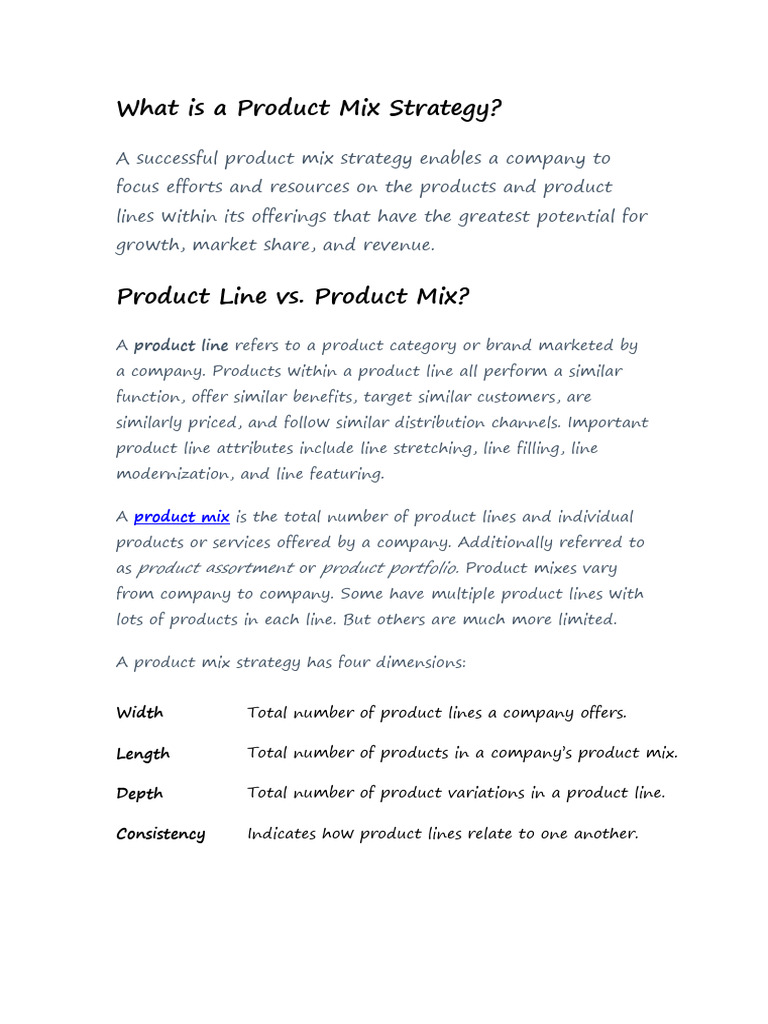 Ex 6 Product Mix | PDF | The Coca Cola Company | Demand