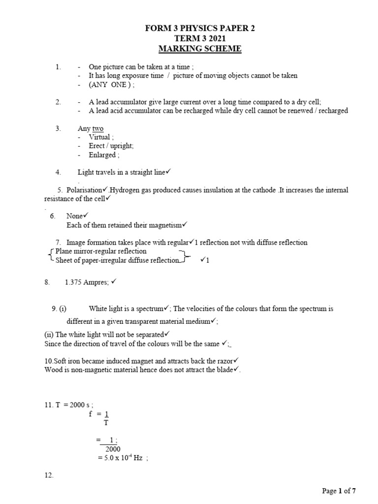 Physics Pp2 Ms f3 2021 Term 3 | Download Free PDF | Capacitance ...