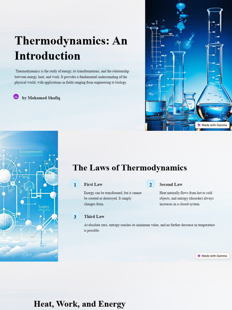 Thermodynamics An Introduction | PDF | Heat | Entropy