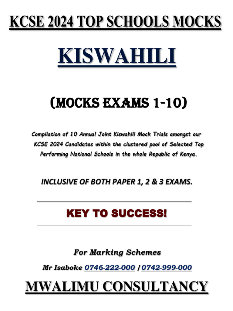 Kcse 2024 Kisw Top SCH' Mocks | PDF