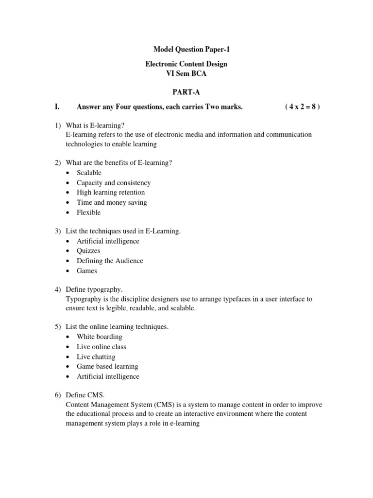 Model Paper | PDF | Educational Technology | Instructional Design