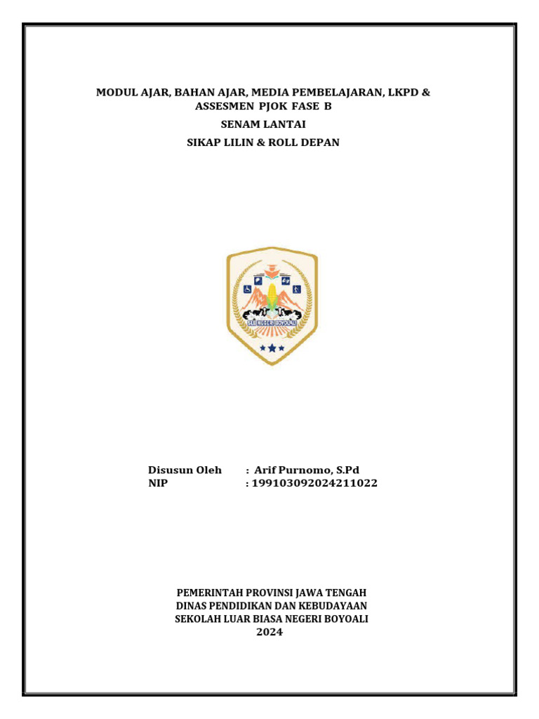 MODUL AJAR SENAM LANTAI TTD | PDF