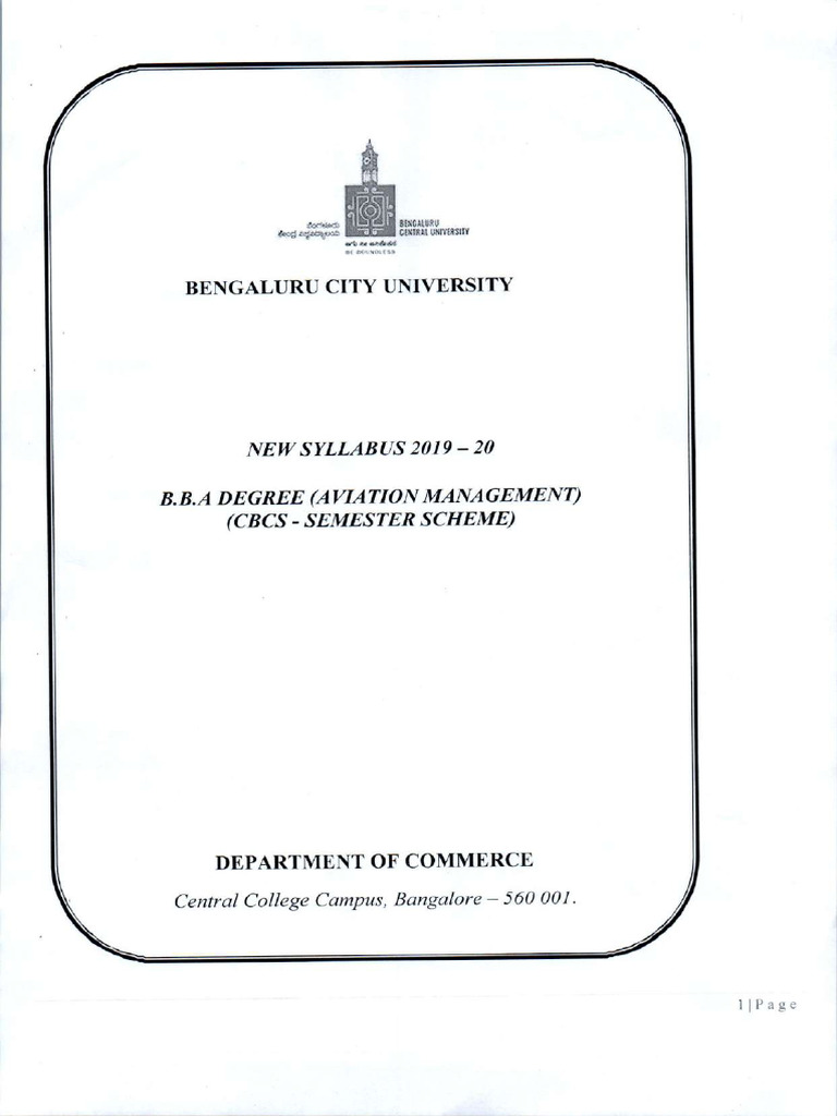 BBA (Aviation Management) - Compressed | PDF