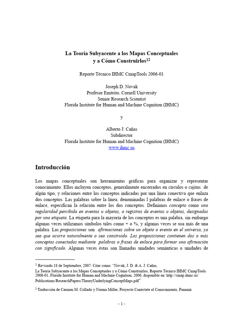 La Teoria Subyacente A Los Mapas Conceptuales | PDF | Aprendizaje | Memoria