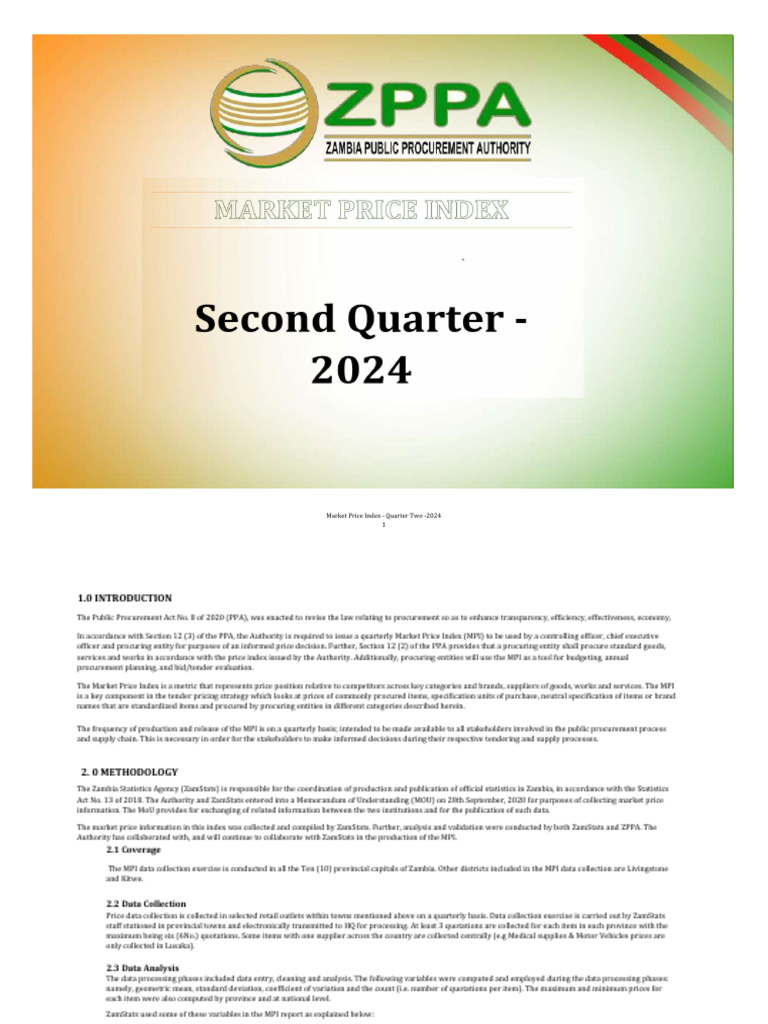 MPI-Q2-2024b | PDF | Procurement | Mean