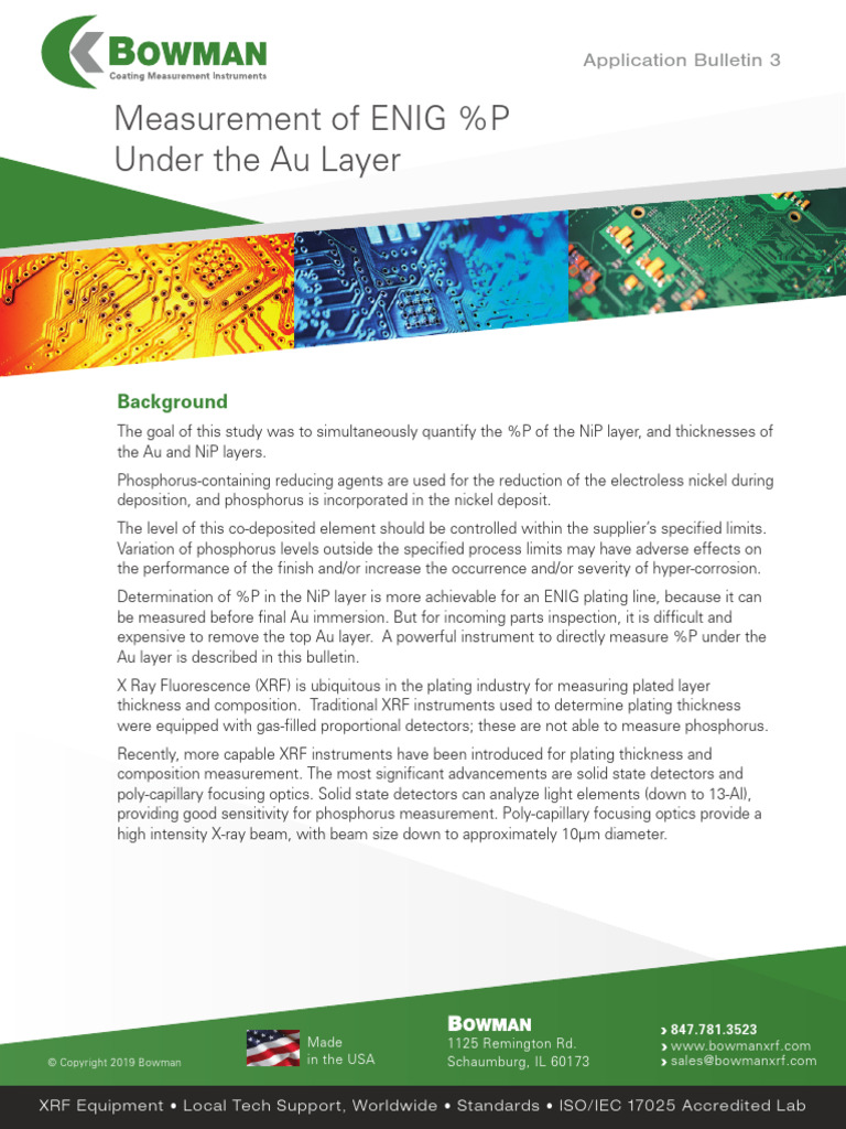 Bowman Application Brief - ENIG | PDF | Applied And Interdisciplinary ...